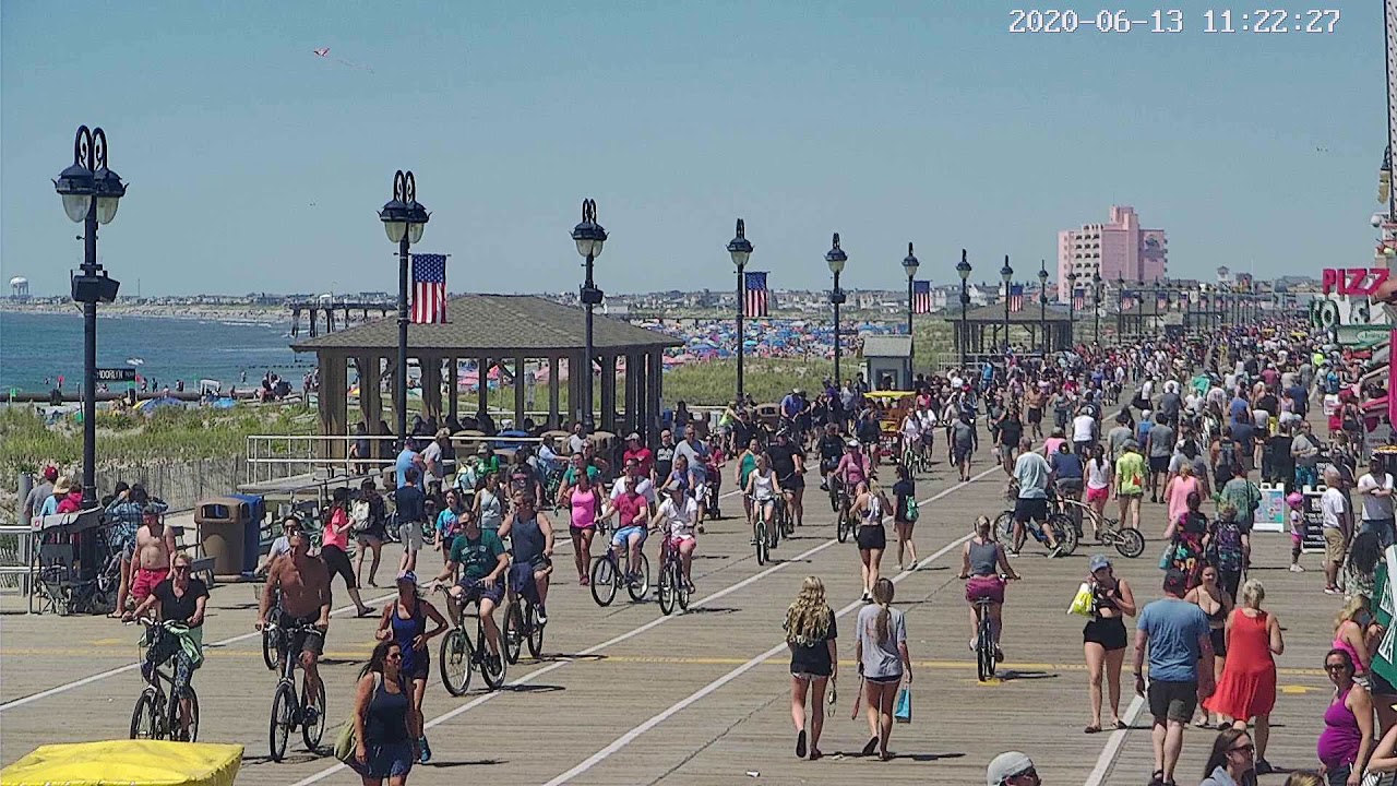 Time Lapse of All Day of Ocean City Boardwalk North Sunrise to Sunset ...