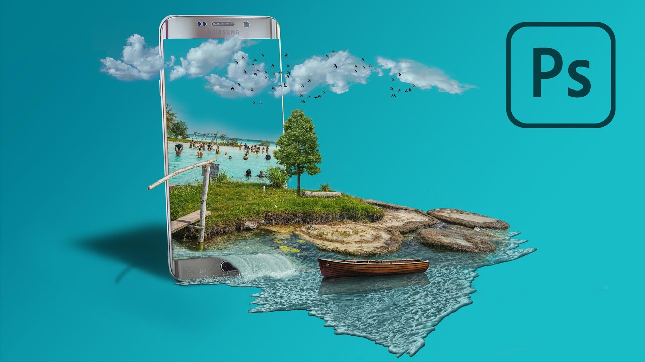 Mobile Photo Manipulation Portrait | Adobe Photoshop Tutorial - YouTube
