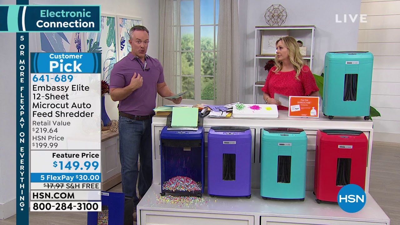 Embassy Elite 12Sheet Microcut Shredder w/120Sheet Auto ... - YouTube