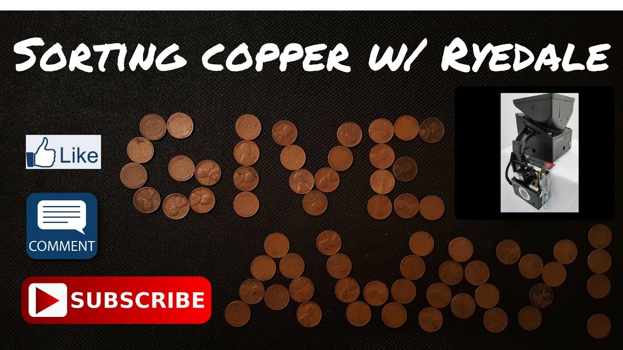 Copper sorting using my Ryedale coin sorter. 100 subscriber GIVEAWAY ...