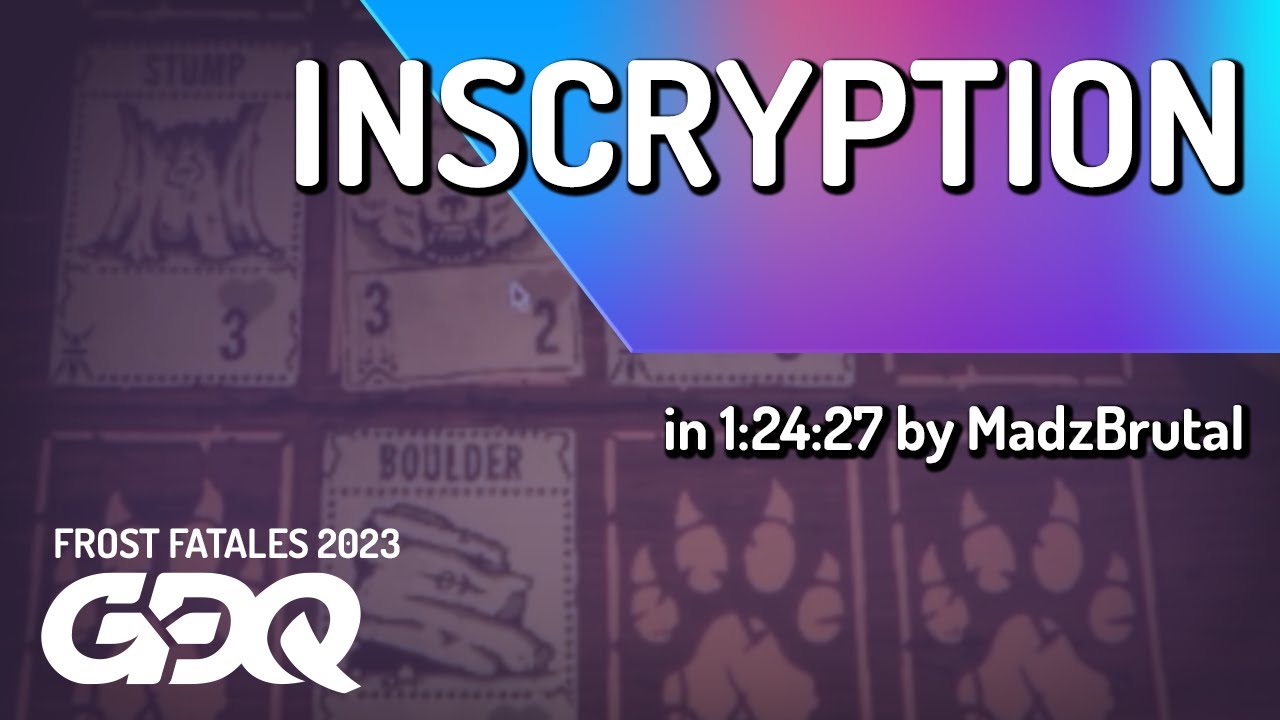 Inscryption by MadzBrutal in 1:24:27 - Frost Fatales 2023 - YouTube