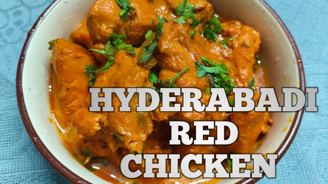 Hyderabadi Red Chicken Recipe | Red Chicken | Hyderabadi Wedding ...