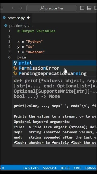 Output Variables Python Coding Code Programming Python3 Pythontutorial