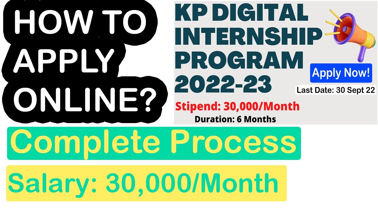How to Apply Online for KP Digital Internship Program 2022-23 | Complete Process by InfoUstaad ...