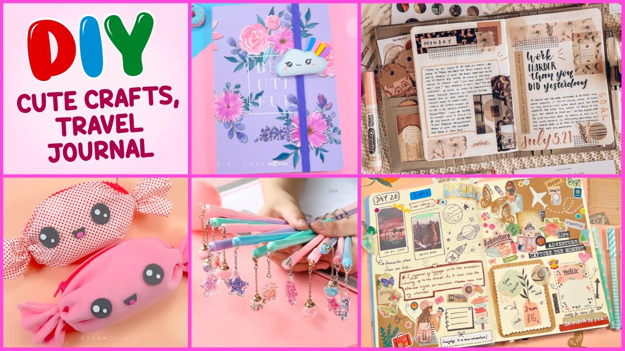 10 DIY CUTE CRAFTS - AESTHETIC TRAVEL JOURNAL IDEAS and more… - YouTube