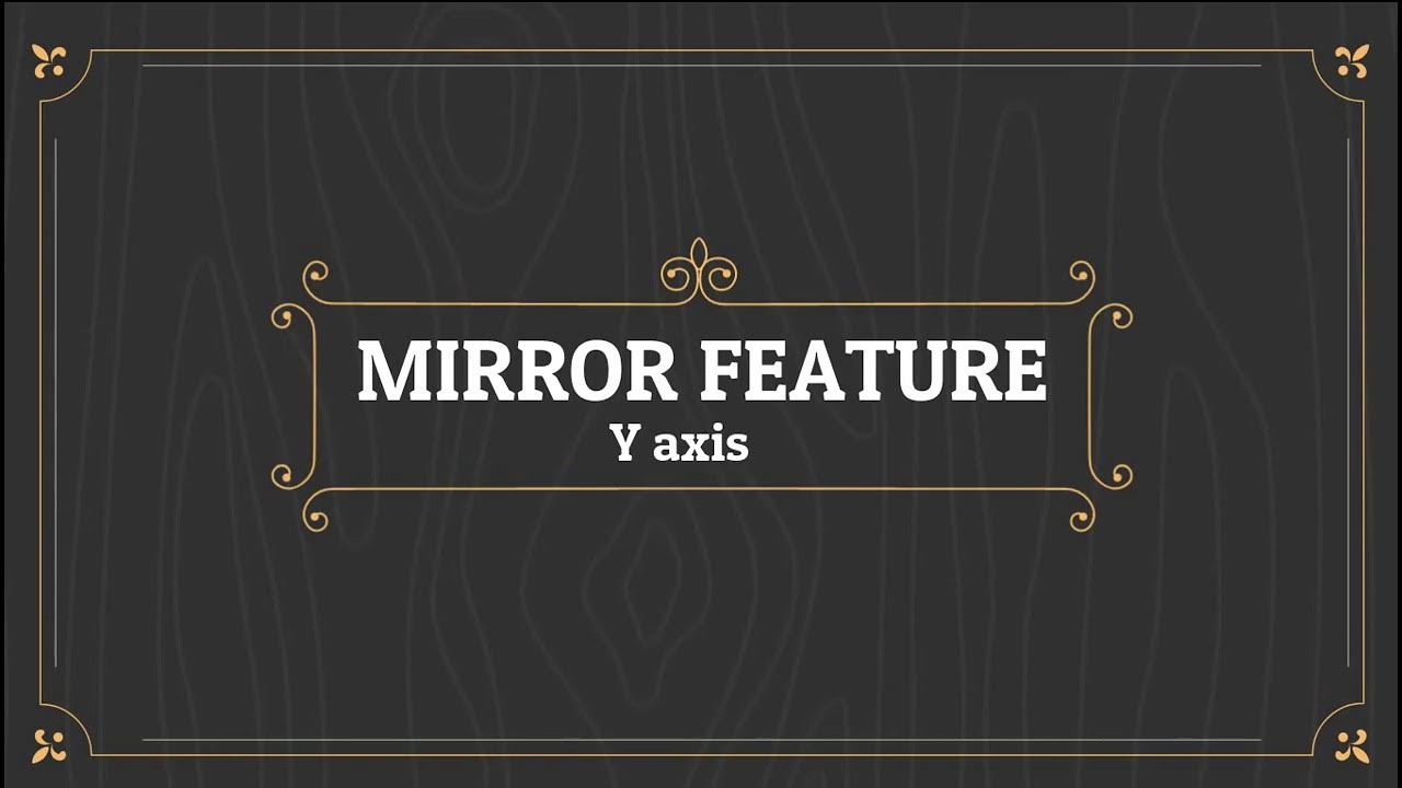 HOW TO USE MIRROR FEATURE IN NX UNIGRAPHICS (BASIC COMMANDS IN NX) - YouTube