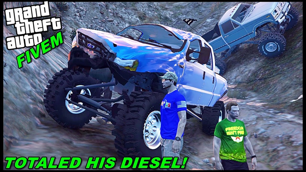 DESTROYED HIS POWERSTROKE ON A OFFROADING TRIP! - GTA 5 ROLEPLAY RDRP ...