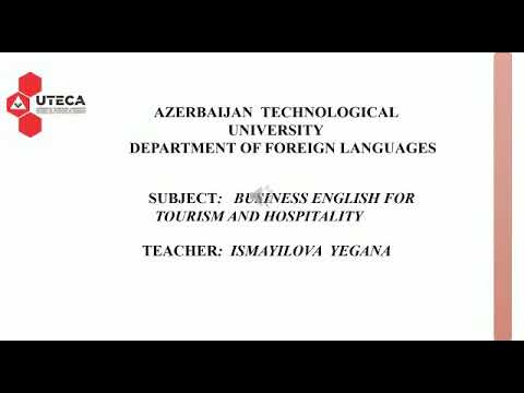 UTECA Xarici dillər kafedrasının baş müəllimi İsmayılova Yeganə İngilis dili