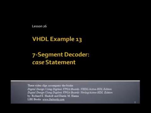 Lesson 26 VHDL Example 13 7 Segment Decoder case Statement - YouTube
