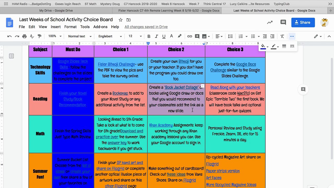 How to use the Choice Board - YouTube