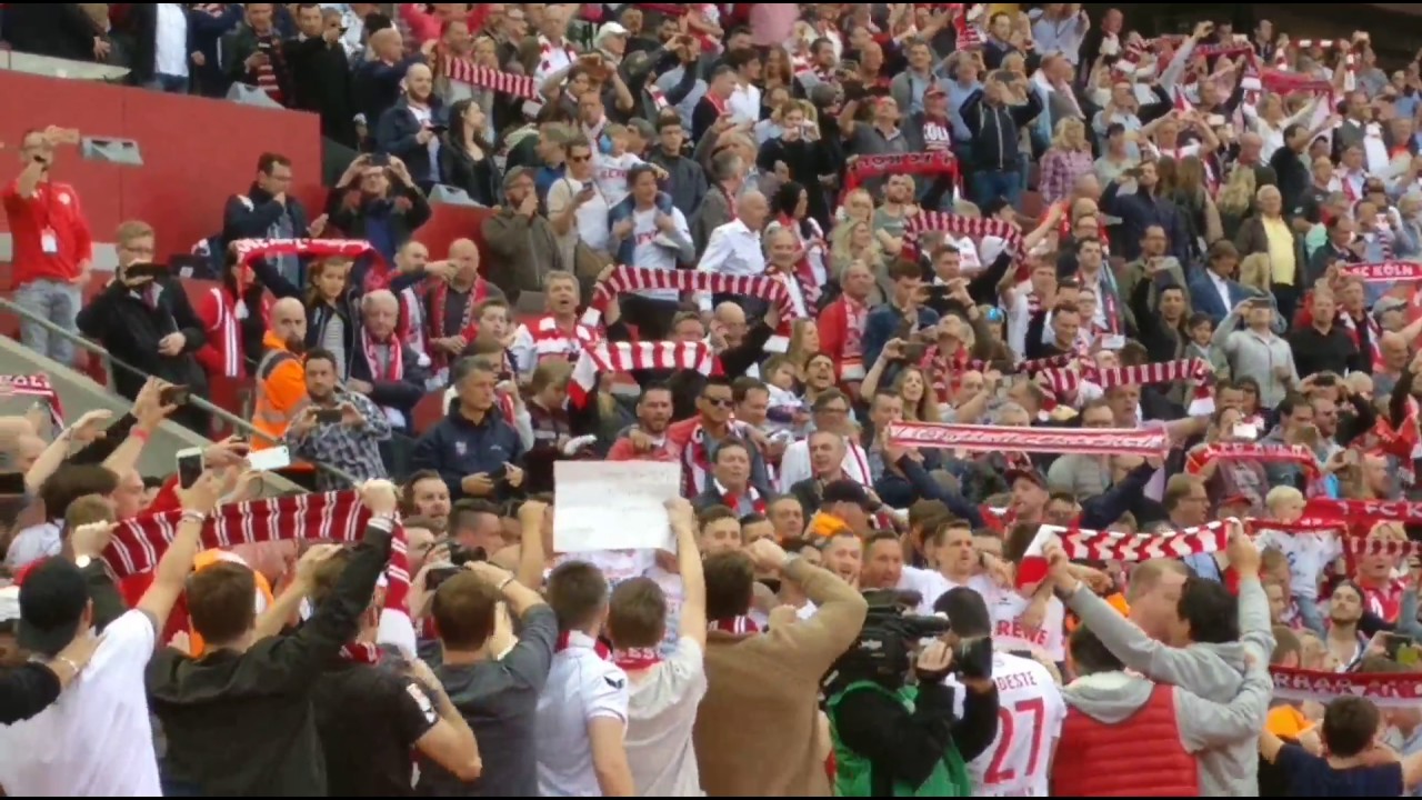 1.FC Köln - Fans feiern den Einzug in die Europaliga - YouTube