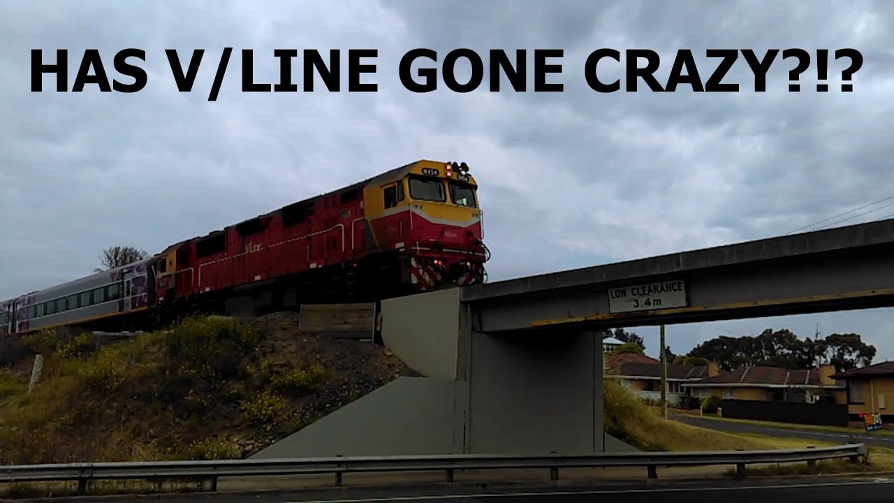 V/Line train running BACKWARDS! (Loco at rear pushing train) - YouTube