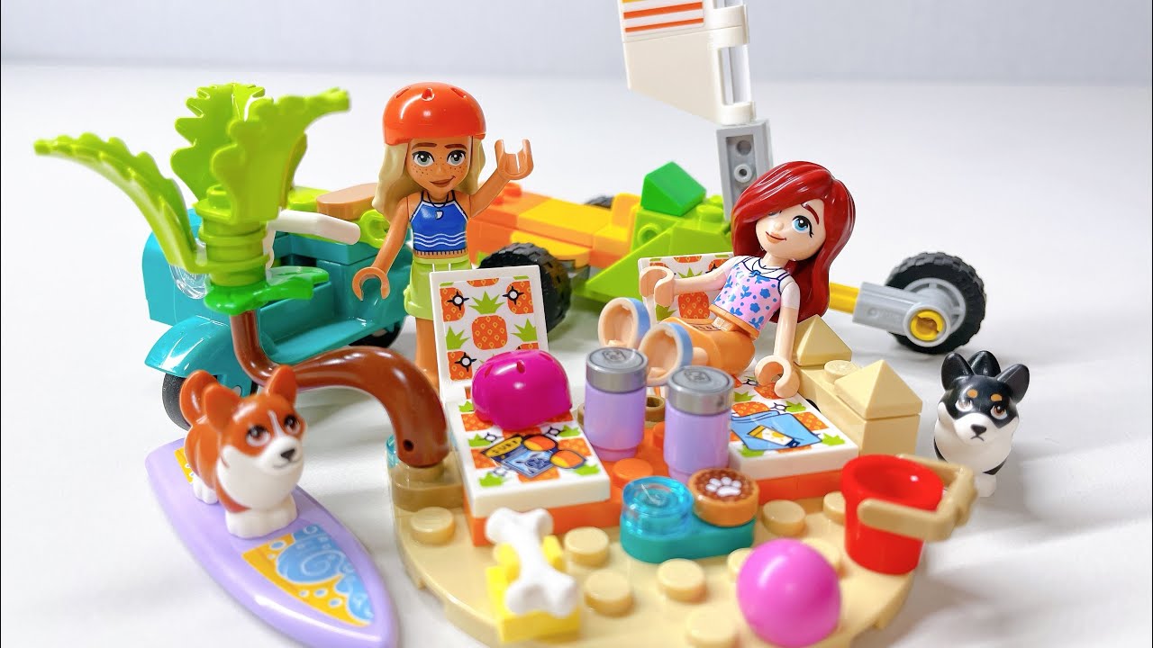 Lego friends 2025 Surfing Dogs and Scooter Adventure 42641 | Lego ...