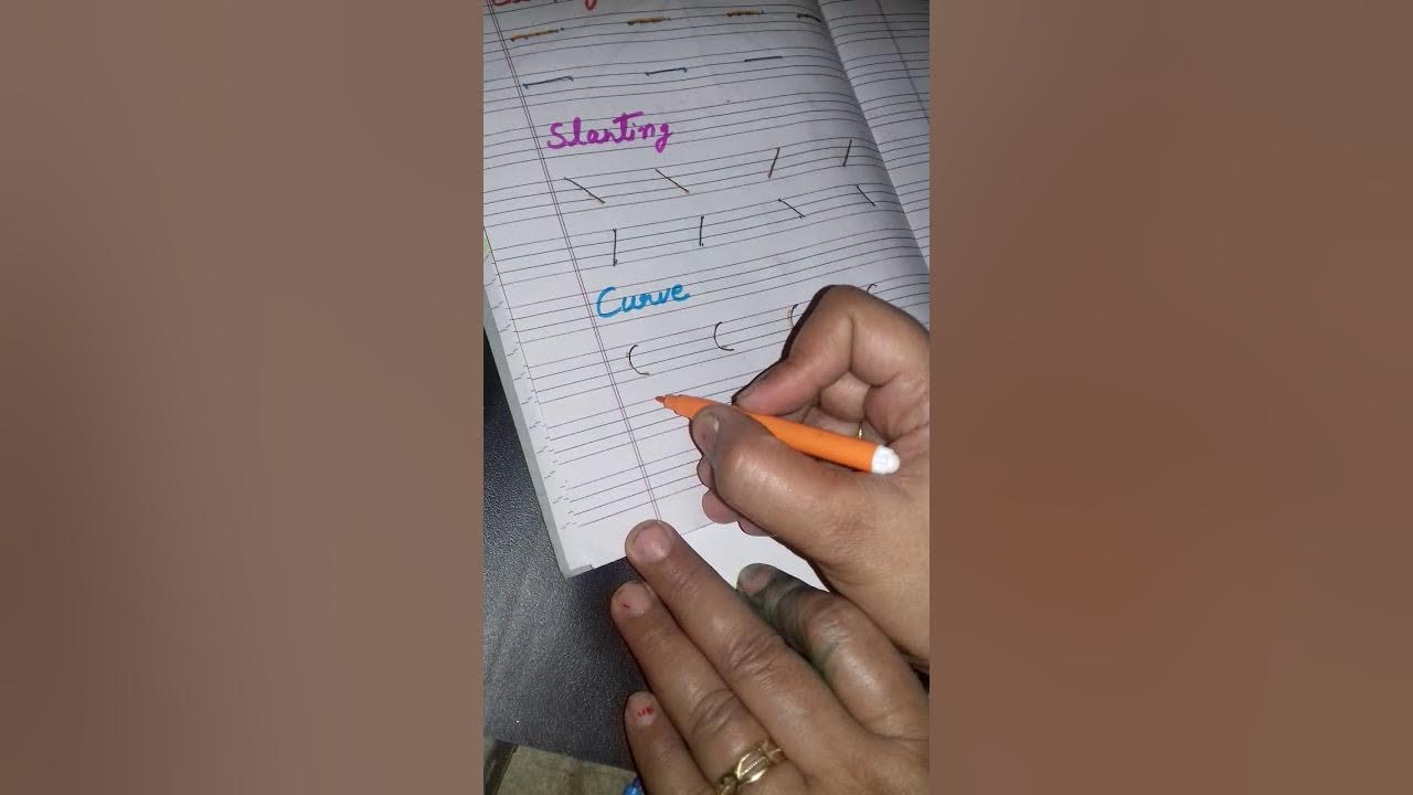 Draw different types of lines for kids standing, sleeping, slanting ...