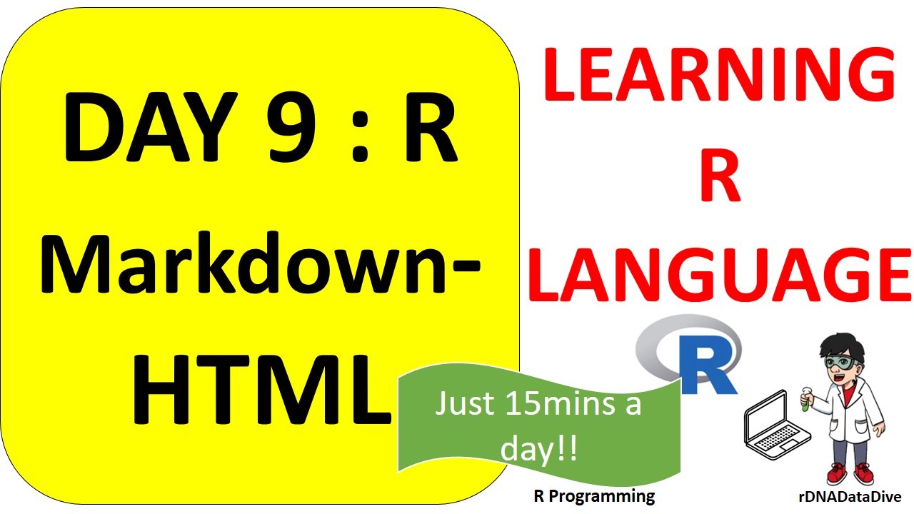 Learning R || Day 9 || R markdown-HTML 1 || Code Learning || R programming for beginners - YouTube