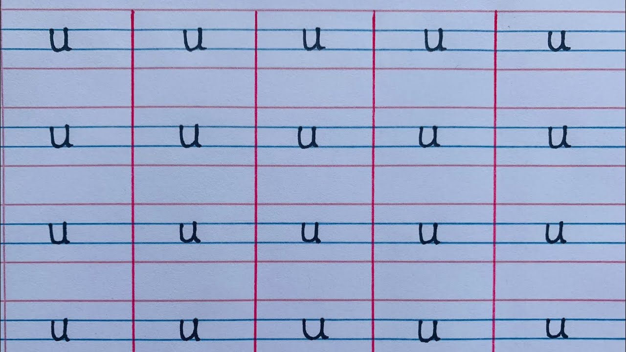 Learn to write small u |Lowercase letters for kids|Small letter ...
