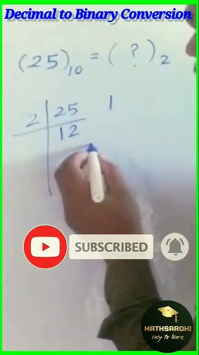 Decimal To Binary Conversion best trick | how to convert a decimal ...