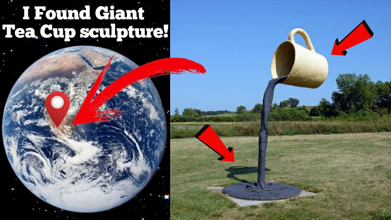 I Found Giant Tea Cup sculpture! ☕😶‍🌫️ on google maps and google earth🌎 ...