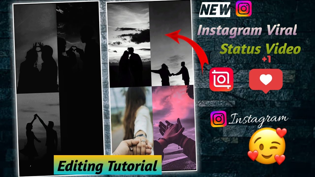 New Viral Instagram Photo Collage Reels Video Editing In Inshot ...