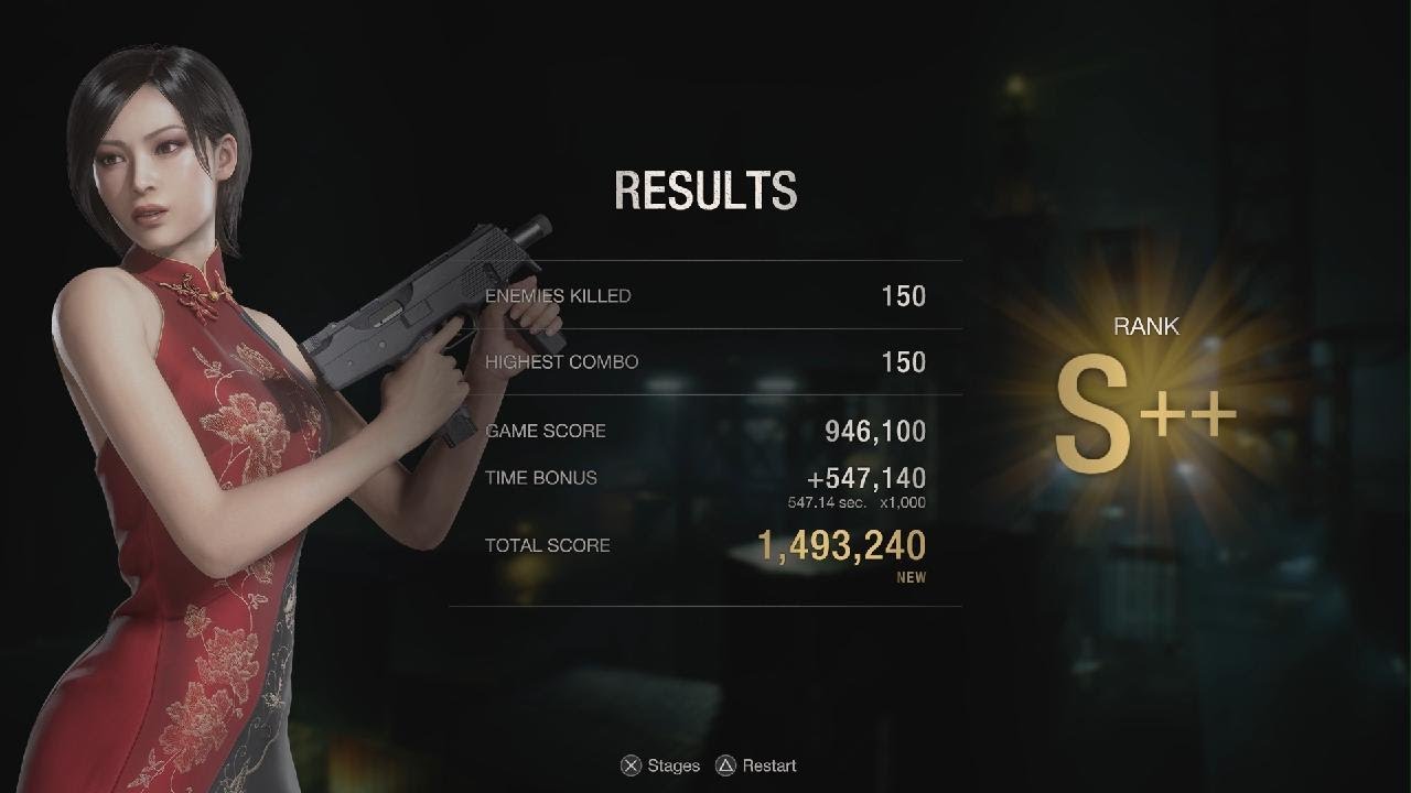 Resident Evil 4 - Ada (Dress) Docks PERFECT 150 COMBO - YouTube