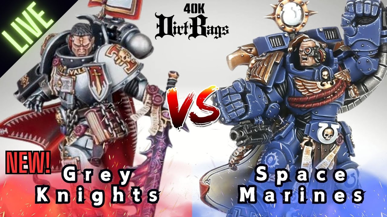 NEW Grey Knights vs Space Marines LIVE! | 40k Battle Report ...