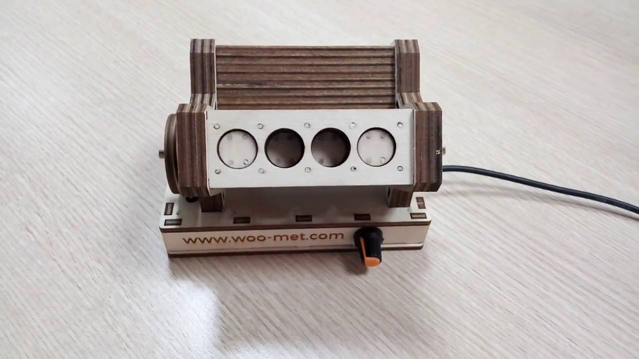 Wooden V8 Engine - YouTube