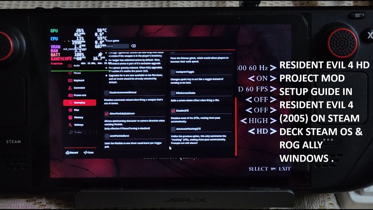 Resident Evil 4 HD Project Mod Setup in Resident Evil 4 On Steam Deck ...