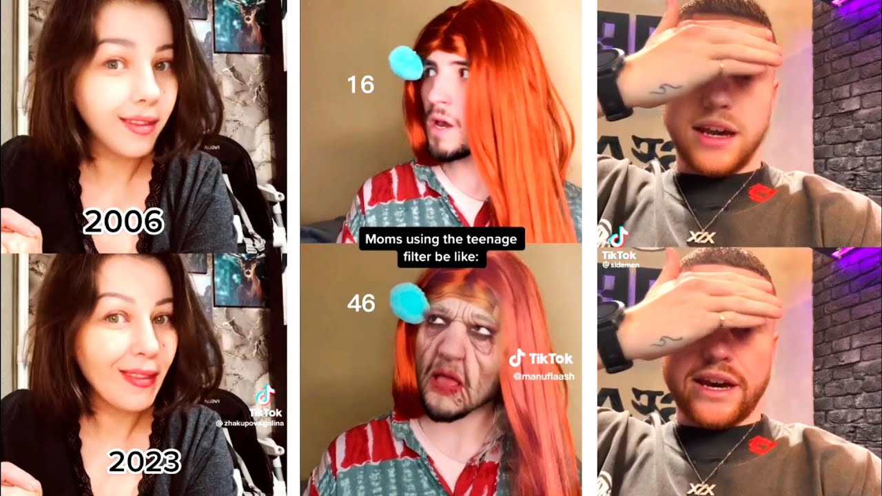 30 YEARS YOUNGER?! New cute Teenage filter Challenge. Tiktok ...