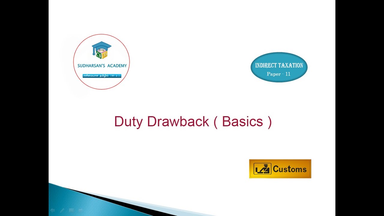Duty Drawback ( Basics ) - YouTube