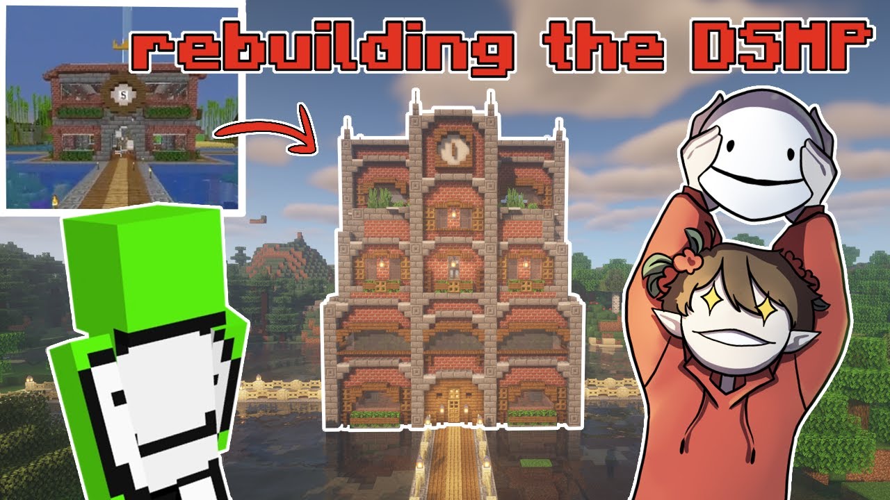 I rebuilt the DREAM SMP Community House - YouTube