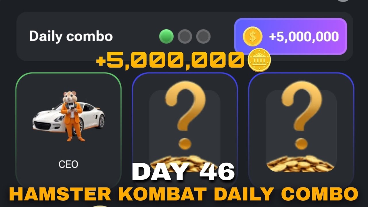 DAY 46! HAMSTER KOMBAT DAILY COMBO CARDS | HAMSTER KOMBAT TODAY COMBO ...