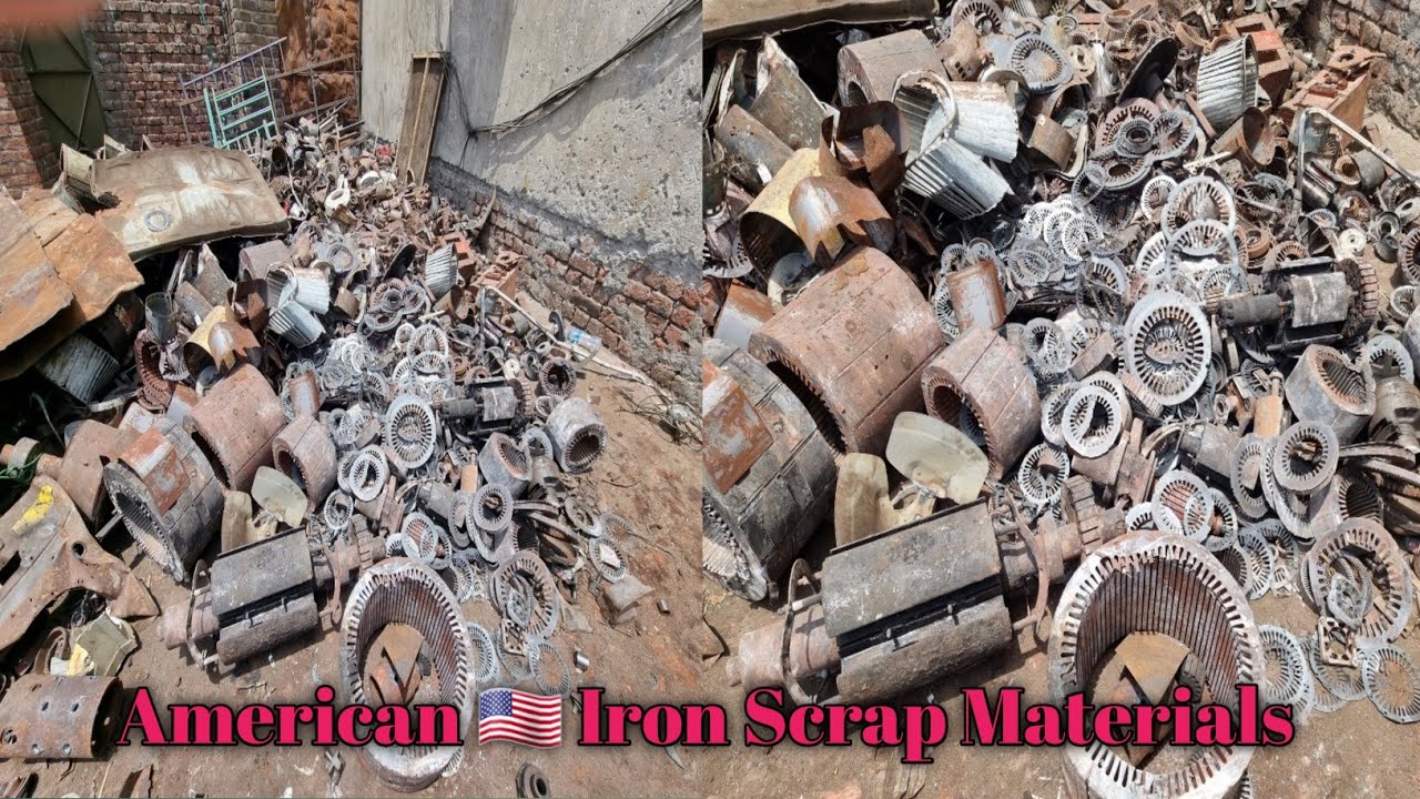 American 🇺🇲 Electric Motors Iron Scrap Materials - YouTube