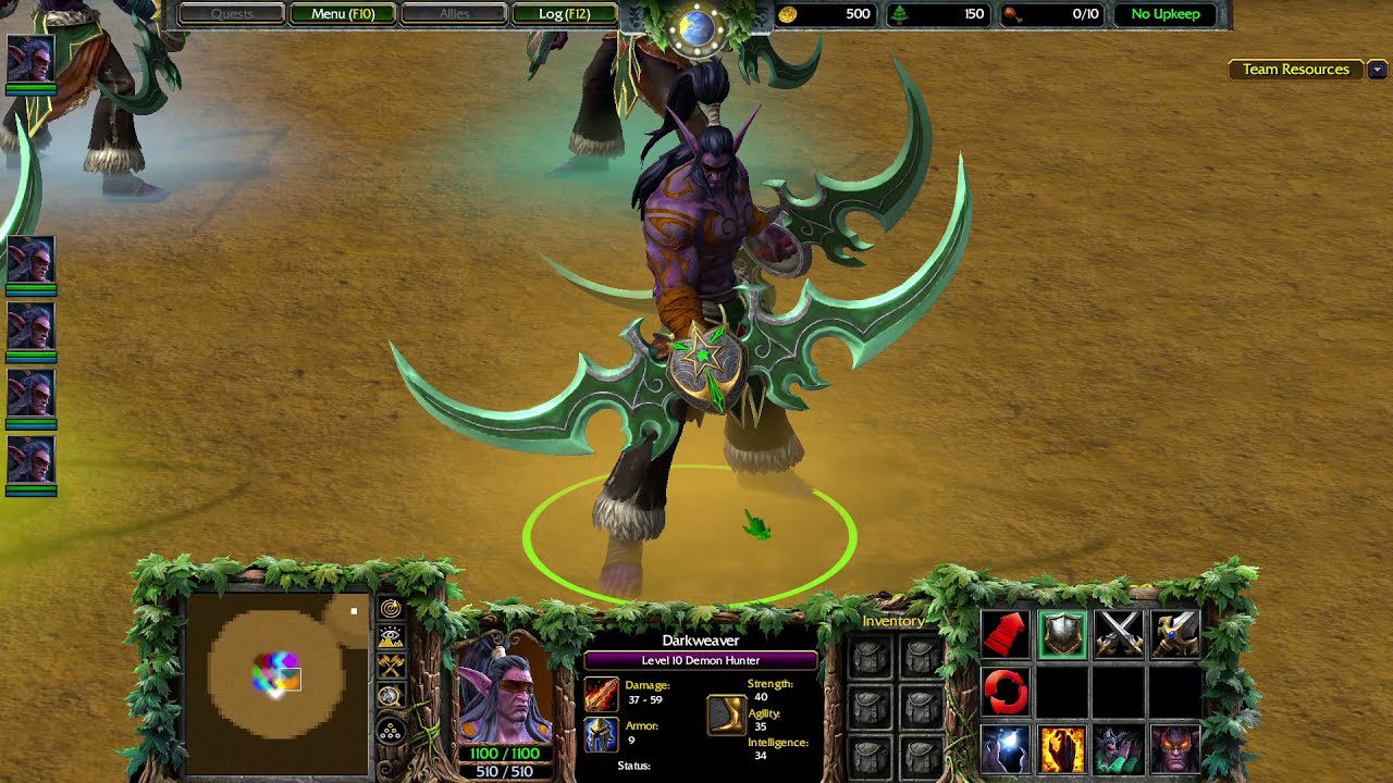 Illidan and night elf demon hunters - Warcraft III Reforged - YouTube