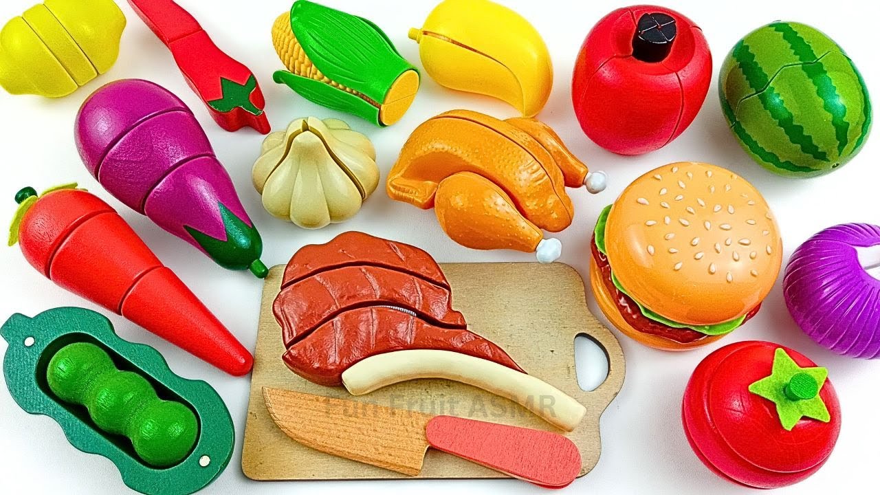 Cutting Foods Fruits and Vegetables ASMR, Tomahawk Steak | Satisfying ...