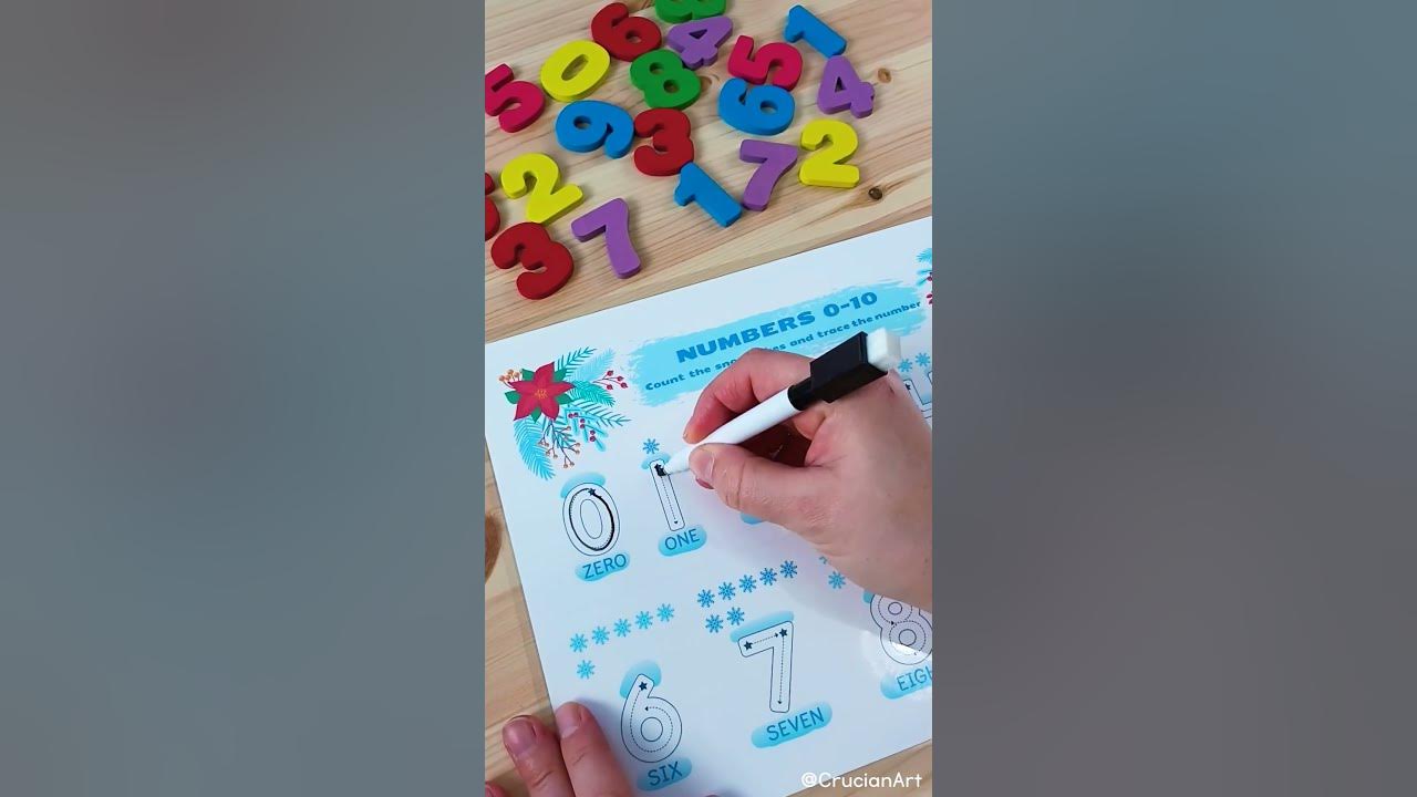 ️ Snowflake Counting & Number Tracing Worksheets | Learn Count and ...