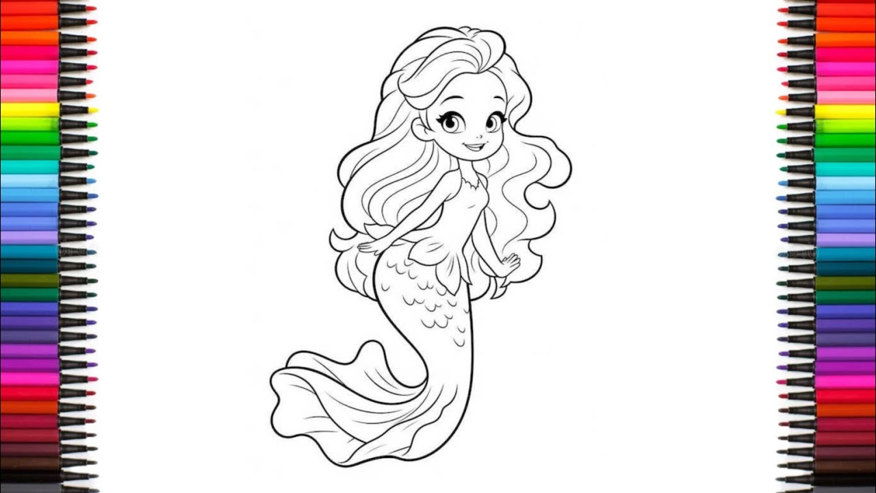 Step By Step Mermaid Drawing | Mermaid Drawing Easy For kids | How To ...