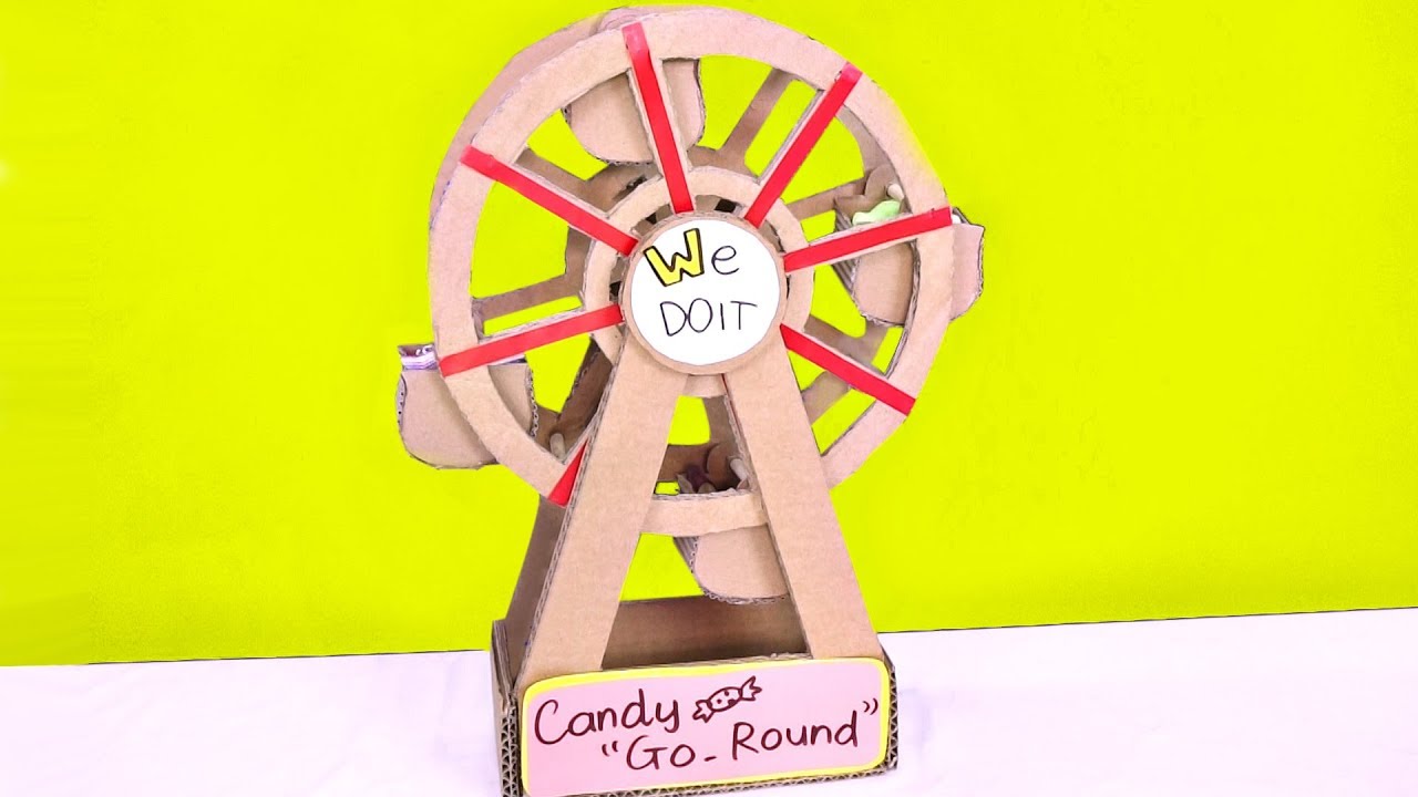 How to make Candy Ferris Wheel from Cardboard - YouTube