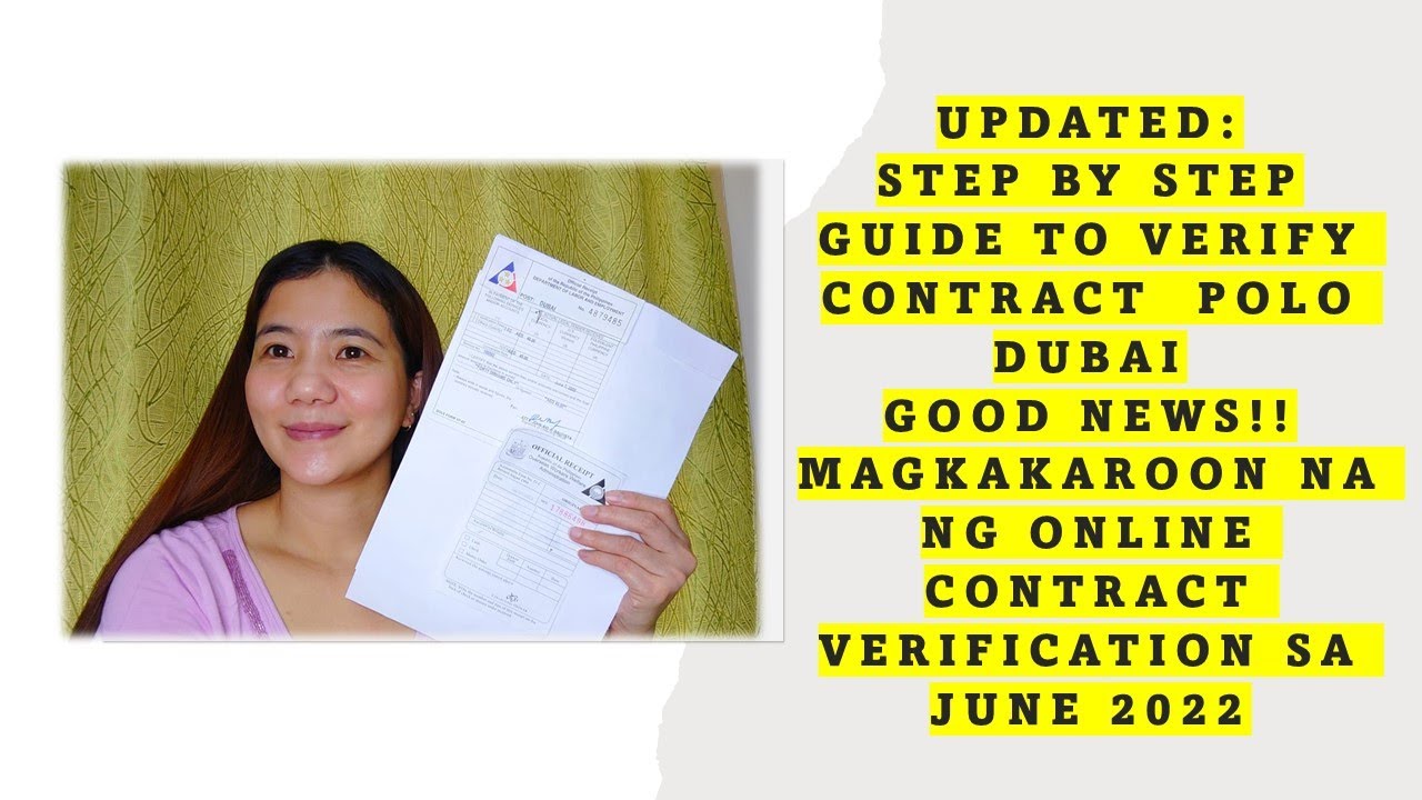 STEP BY STEP GUIDE 2022 FOR POLO CONTRACT VERIFICATION AND OWWA ...