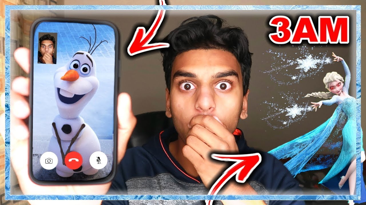 DO NOT FACETIME OLAF (FROM FROZEN 2) AT 3AM!! OMG HE ACTUALLY ANSWERED ...
