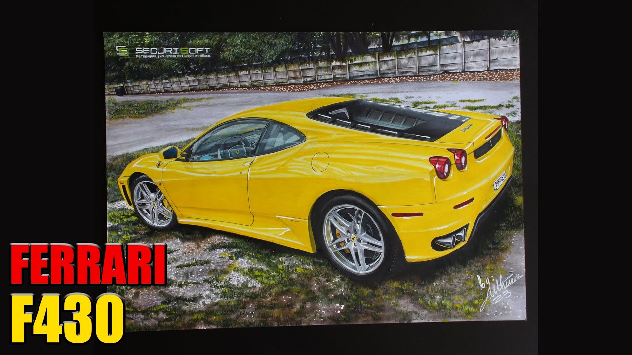 TIME LAPSE DRAWING | Desenhando - FERRARI F430 ️ - YouTube