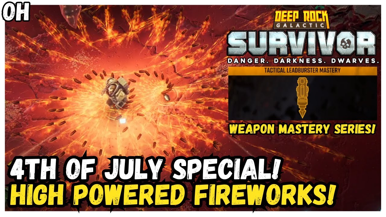 High Powered FIREWORKS! Leadburster Weapon Mastery Challenge! Deep Rock ...