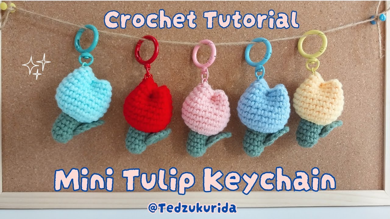 Mini Tulip Crochet Tutorial 🌷Beginners friendly | Tulip Rajut Mini ...