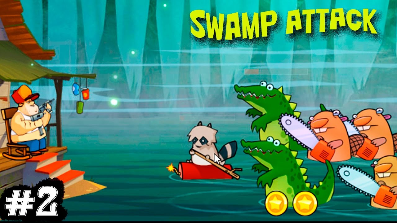 Swamp Attack Свамп Атак #2 Нападают крокодилы и животные Мультики ...