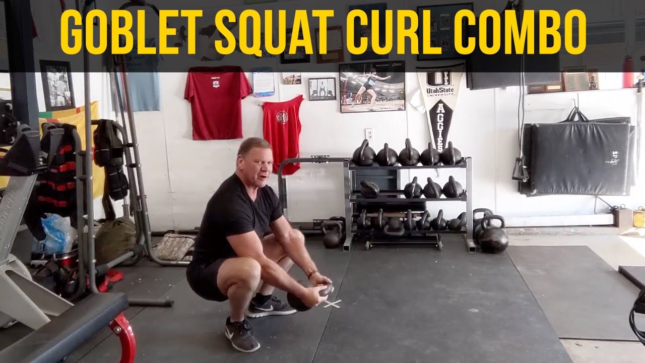 Goblet Squat Curl Combo - YouTube