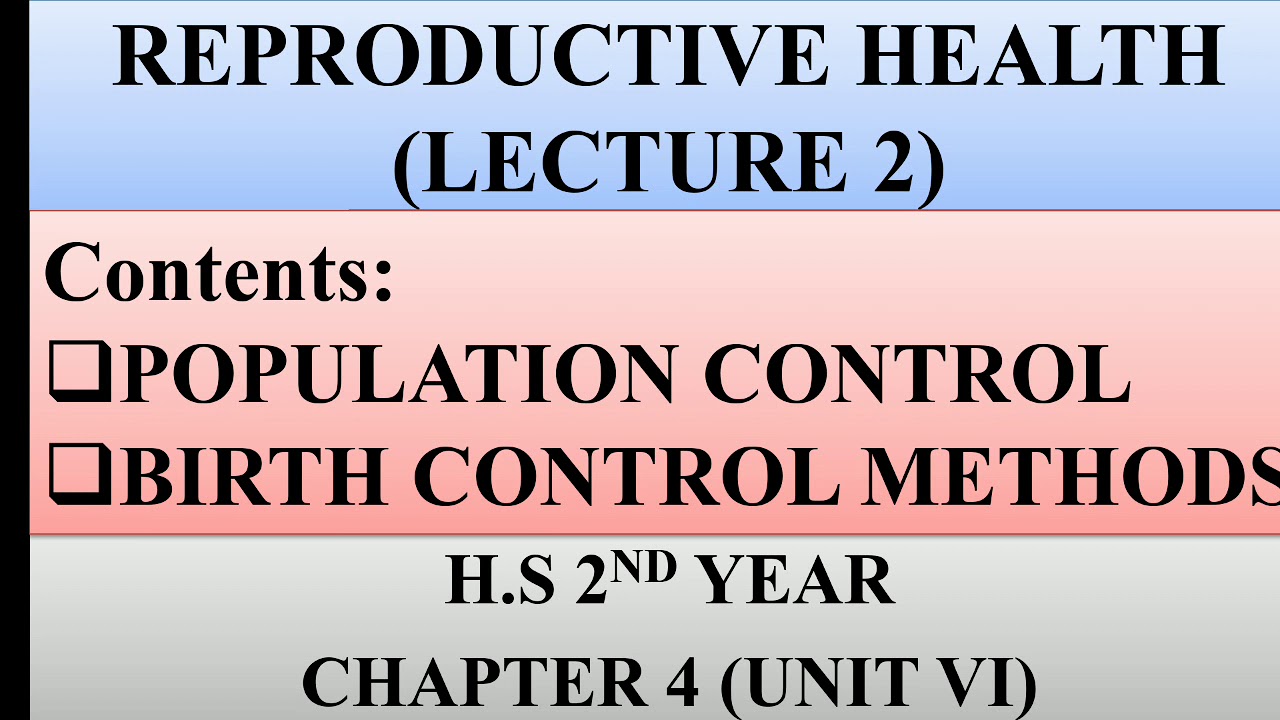 Reproductive health (lecture 2) - YouTube