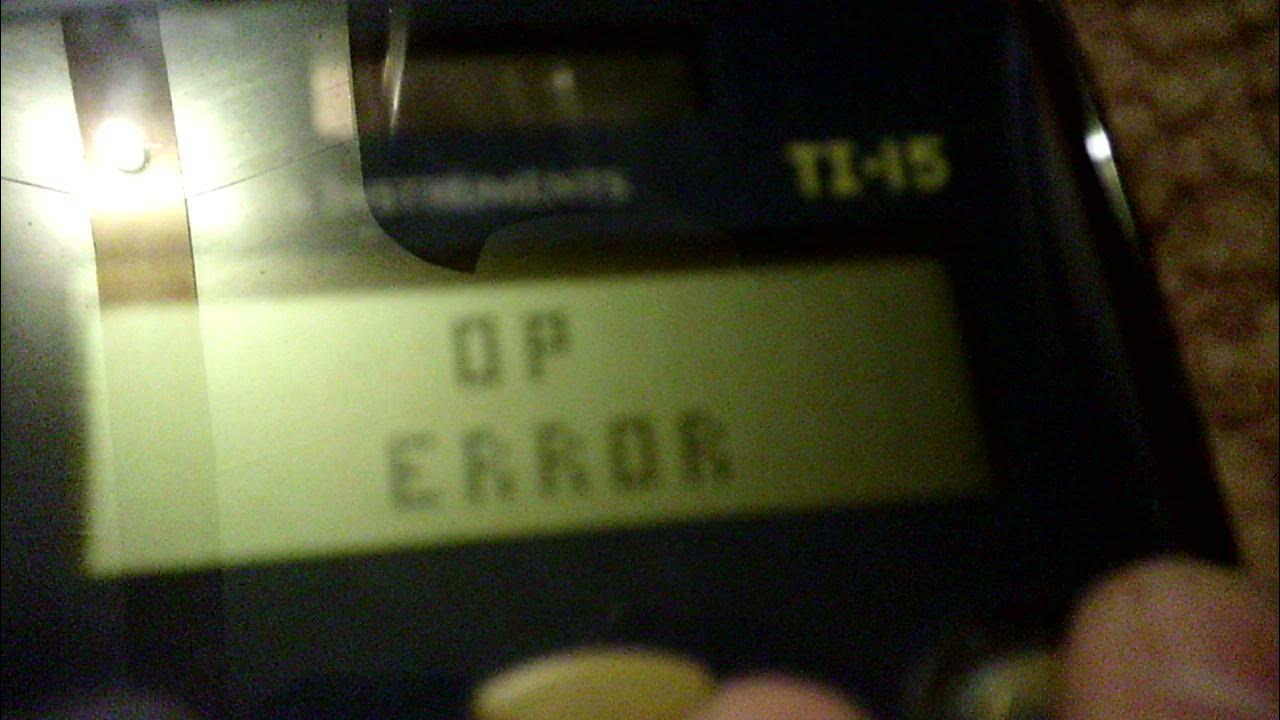 Calculator Errors - YouTube