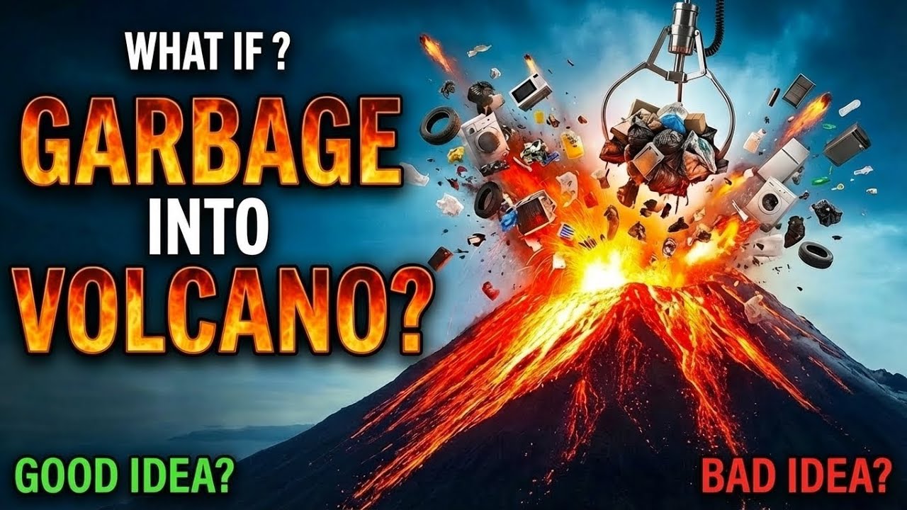 WHAT HAPPENS IF WE DUMPED OUR GARBAGE INTO A VOLCANO? - YouTube