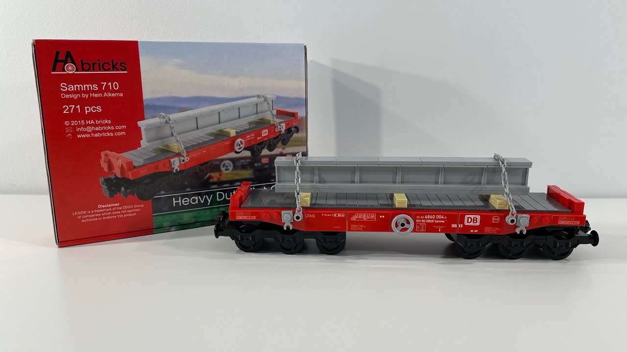 LEGO Trains - HA Bricks Heavy Duty Flat Car Kit Review - YouTube