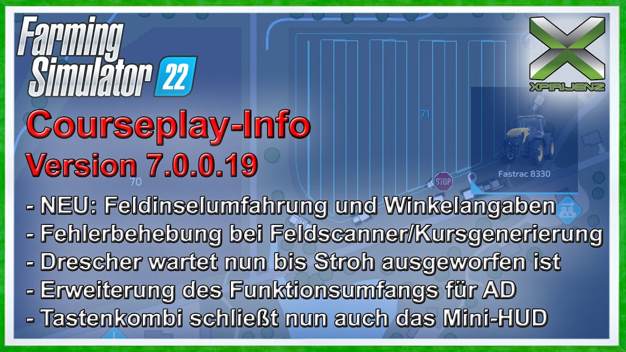 LS22 | Courseplay-Info - Version 7.0.0.19 - YouTube