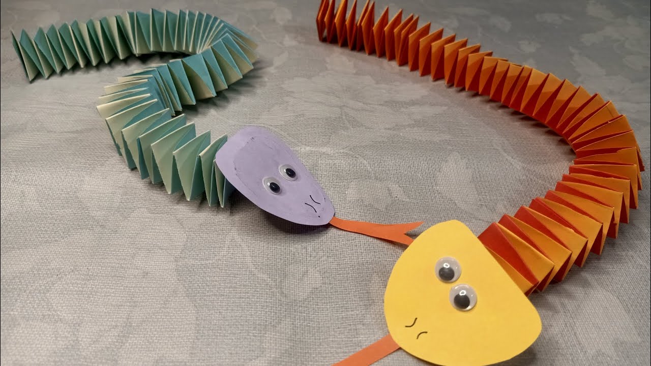 Easy Paper Snake Craft for Kids | Tutorial | The crafter studio - YouTube